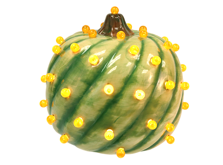 Lighted Spiraled Pumpkin – River Craft Ceramics