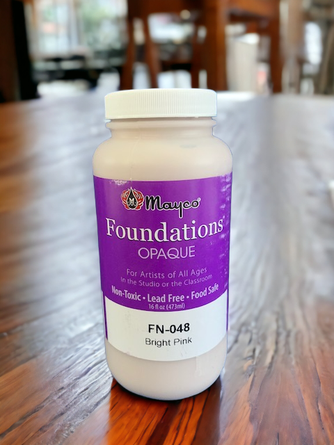 Mayco FN-48 Bright Pink Foundations Opaque Glaze – River Craft Ceramics