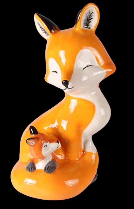 Mama and Baby Fox – River Craft Ceramics