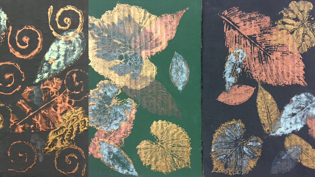 LEAF PRINTING WITH MAGIC METALLICS – River Craft Ceramics
