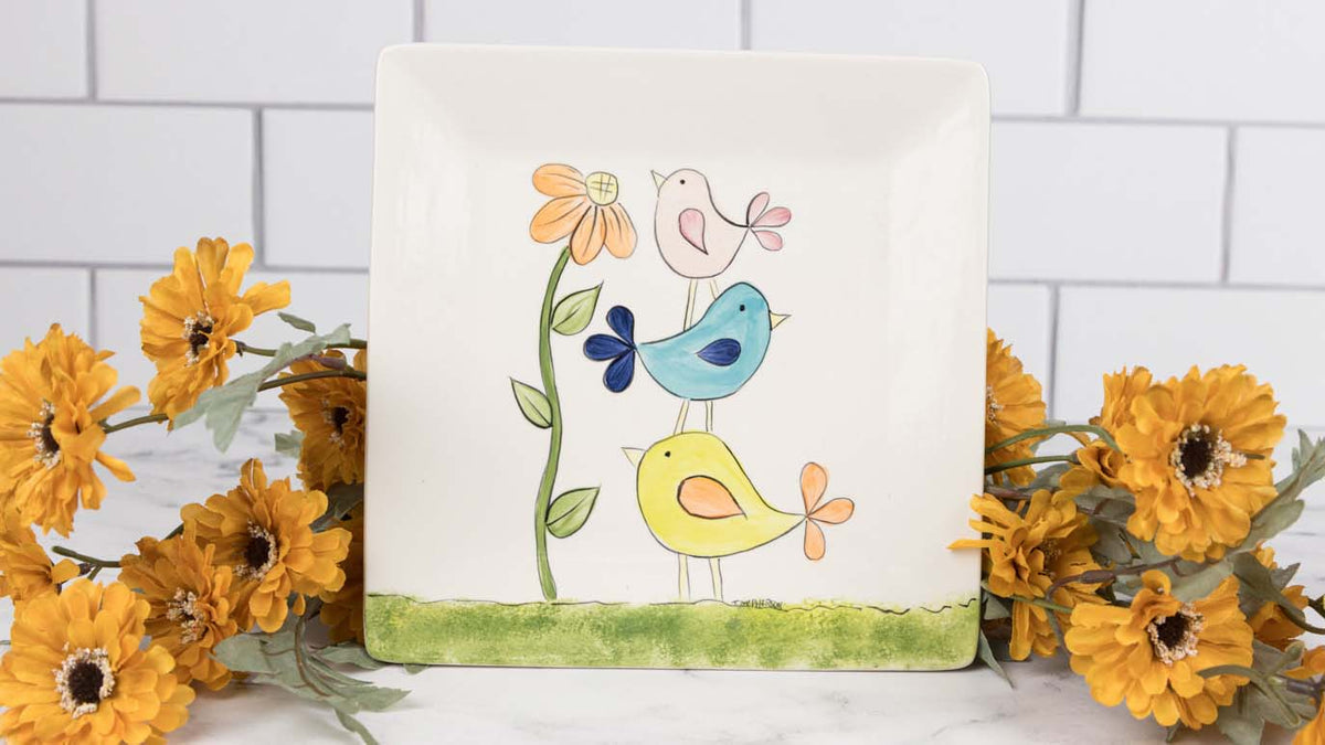 FUNKY BIRD PLATE – River Craft Ceramics