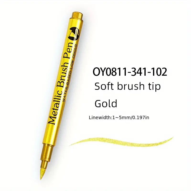 Metallic Paint Brush Pen - Gold or Silver – River Craft Ceramics