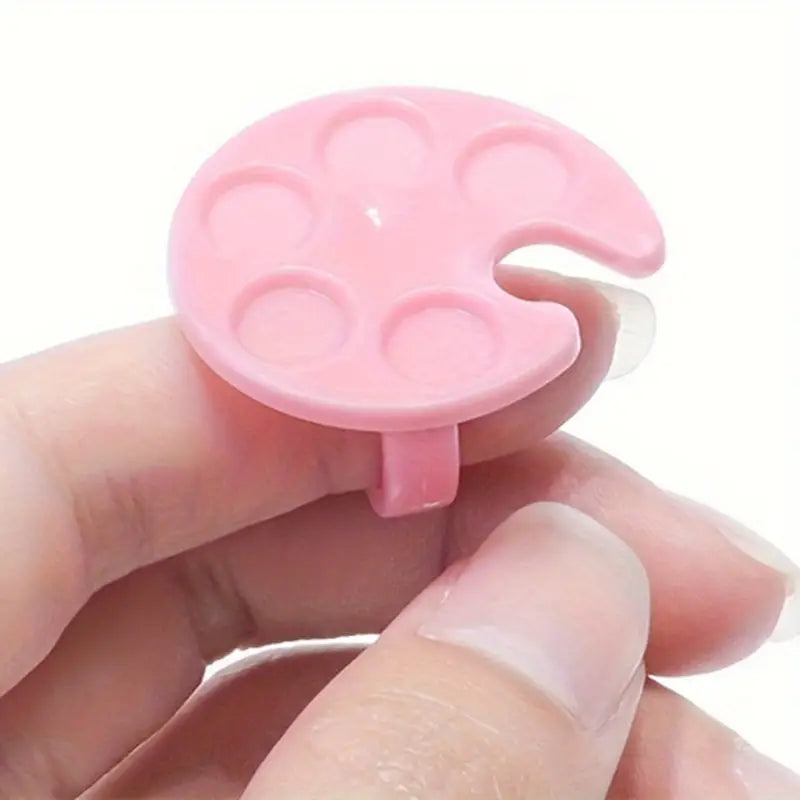 Multi-Purpose Art Palette Ring Mixing Tool Kit Non-Spill Finger Palett ...