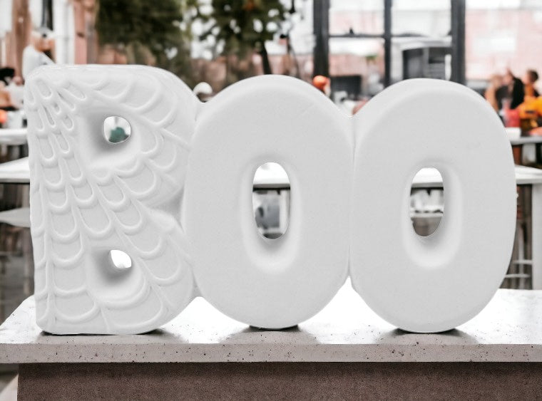 Stand-Up BOO - Ceramic Bisque, Unpainted Halloween Decoration – River ...