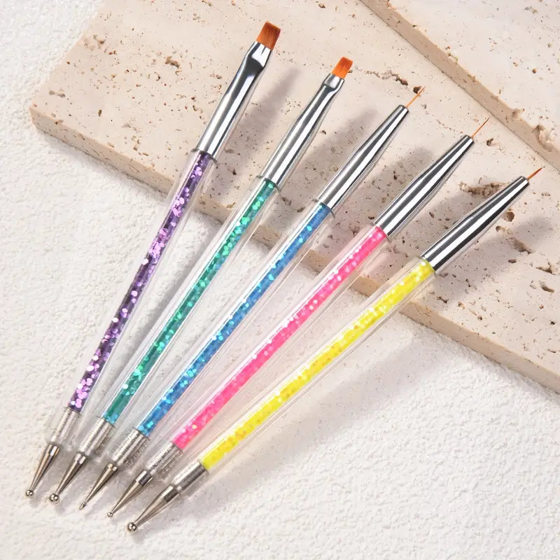 5 Pcs Dual Ended Design Brushes, Pen Double Ended Dotting Tools Set ...