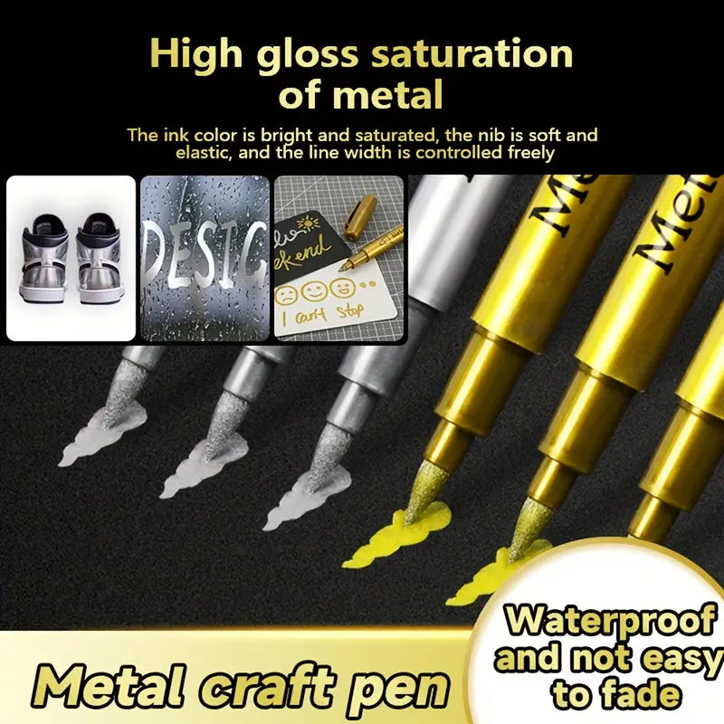 Metallic Paint Brush Pen - Gold or Silver – River Craft Ceramics