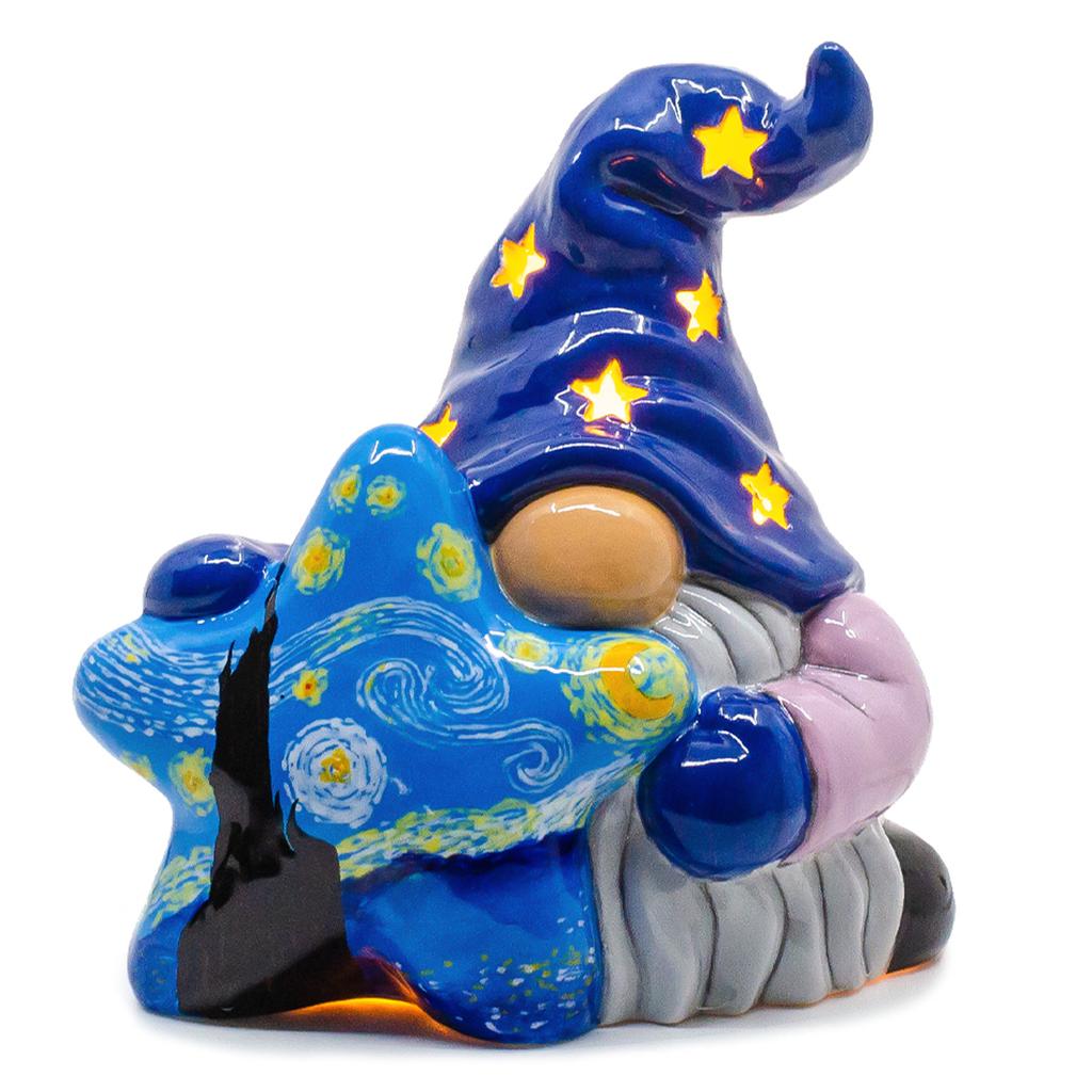 Gnome with Star Lantern – River Craft Ceramics