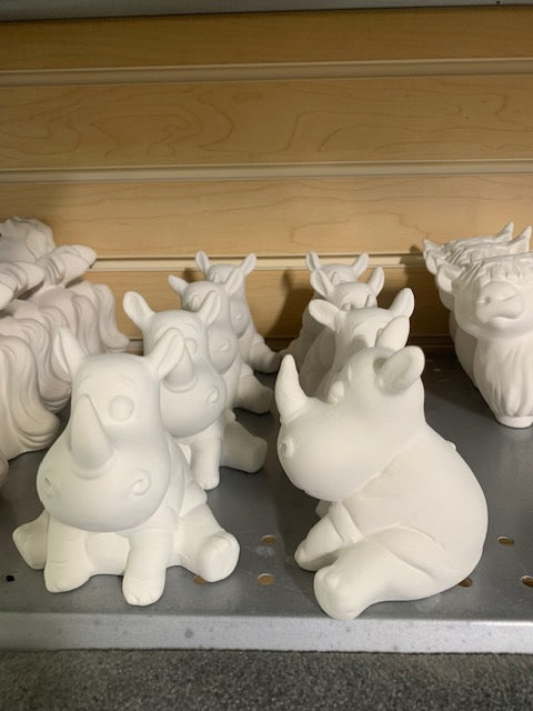 Reggie The Rhino – River Craft Ceramics