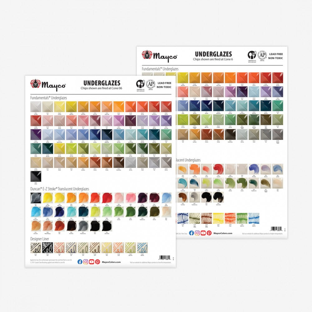 Mayco Fundamentals Underglaze / Duncan EZ Stroke/ Designer Liner Color ...