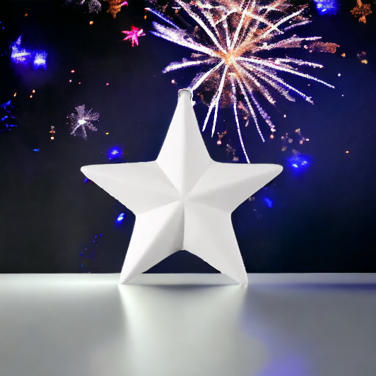 3-D Faceted Star Christmas Ornament – River Craft Ceramics