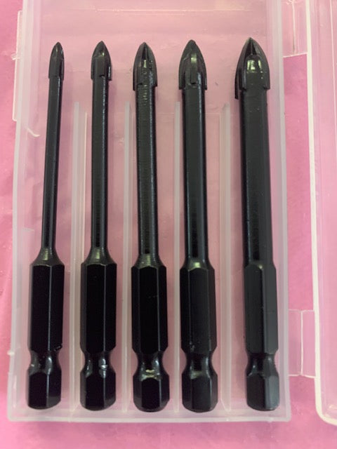 5pcs Carbide 1/4 Inch Hex Shank Triangle Masonry Drill Bit Set – River ...