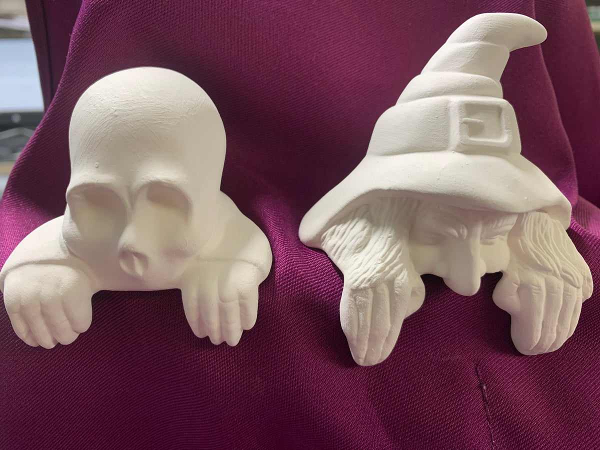 Skull and Witch Creeper Peepers – River Craft Ceramics