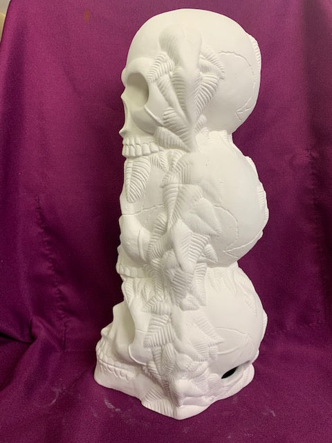 Stack of Skulls Light Up – River Craft Ceramics