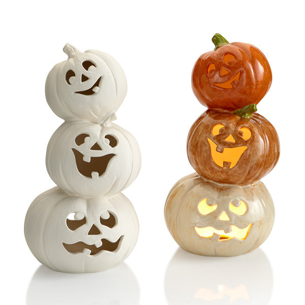 Pumpkin Stack Light-Up – River Craft Ceramics